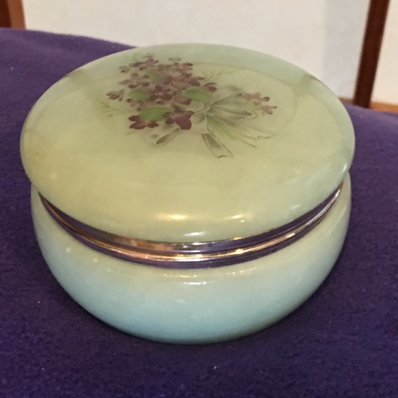 Bath | Authentic Antique Handpainted Victorian Alabaster Face Powder ...